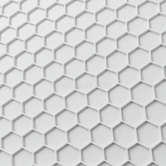 A White, Embossed Hexagonal Pattern Covers the Surface, Creating a ...