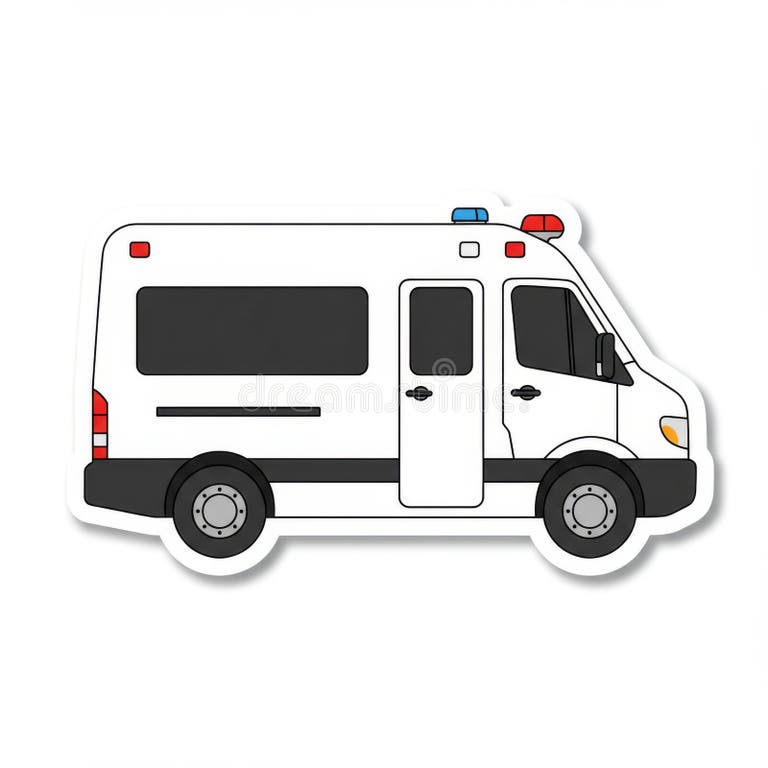 White Emergency Response Van Illustration Stock Illustration ...