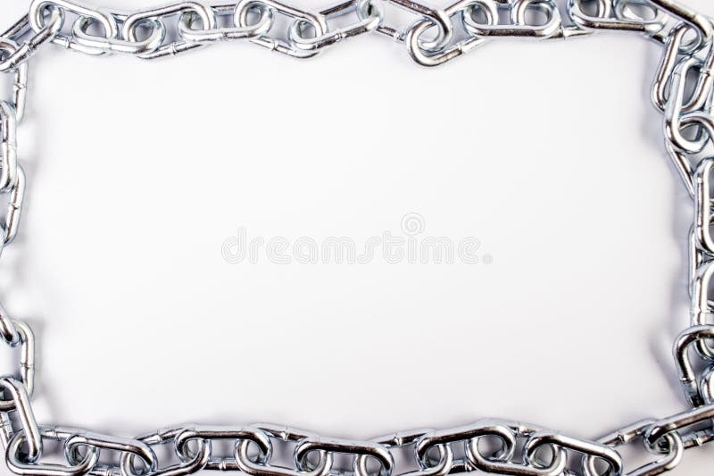 White Empty Background with a Chain Frame Stock Illustration ...