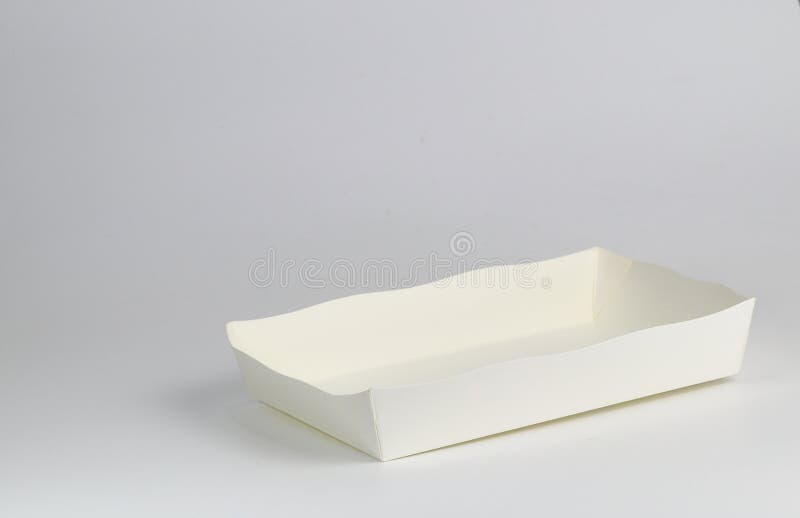 White Empty and Blank Disposable Paper or Cardboard Utensil in ...