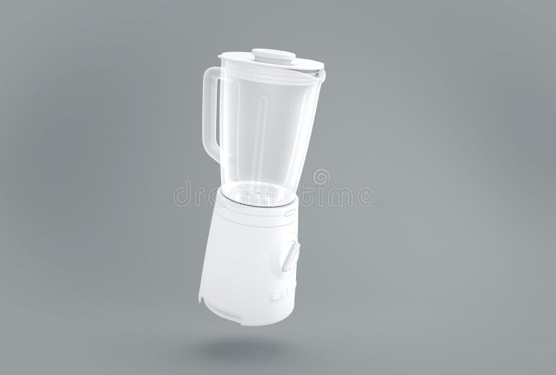 White Empty Blender on a Gray Studio Background. Minimal Concept Stock ...