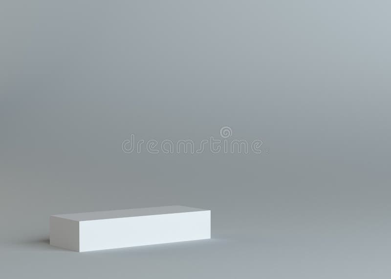 White Empty Box on Gray Background Stock Illustration - Illustration of ...