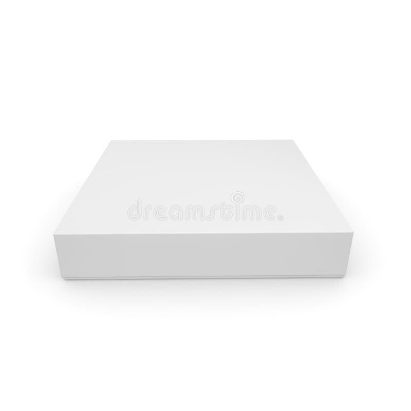 White Empty Box for Products and Goods on White Isolated Background ...