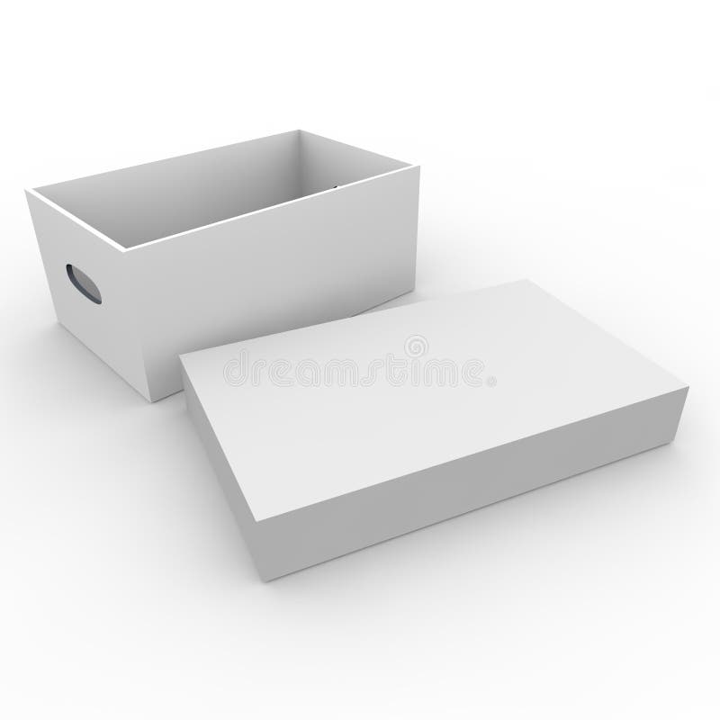 White Empty Box for Storing Things and Objects Stock Illustration ...