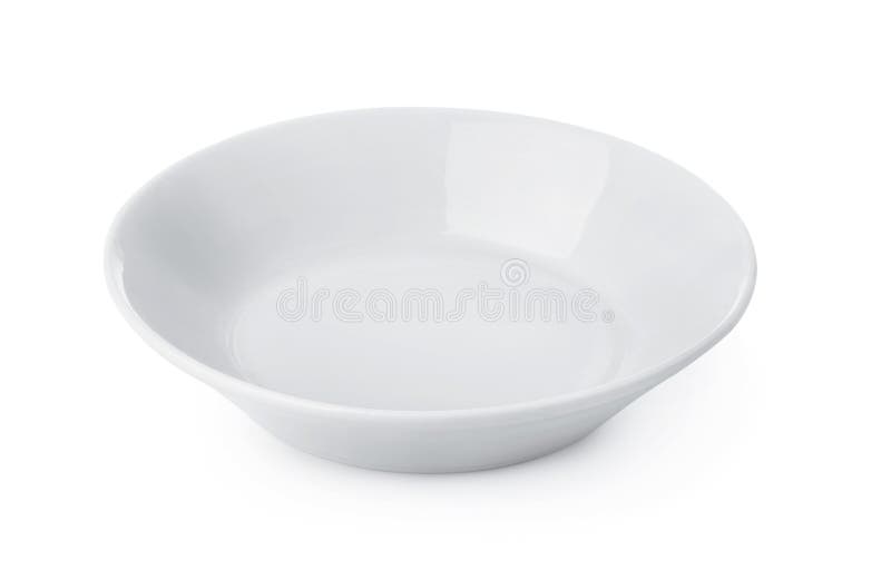 White Empty Ceramics Soup Plate Stock Image - Image of crockery, white ...