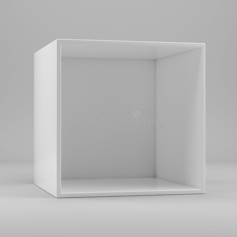 White Empty Clean Shelf Box Stock Photo - Image of design, background ...
