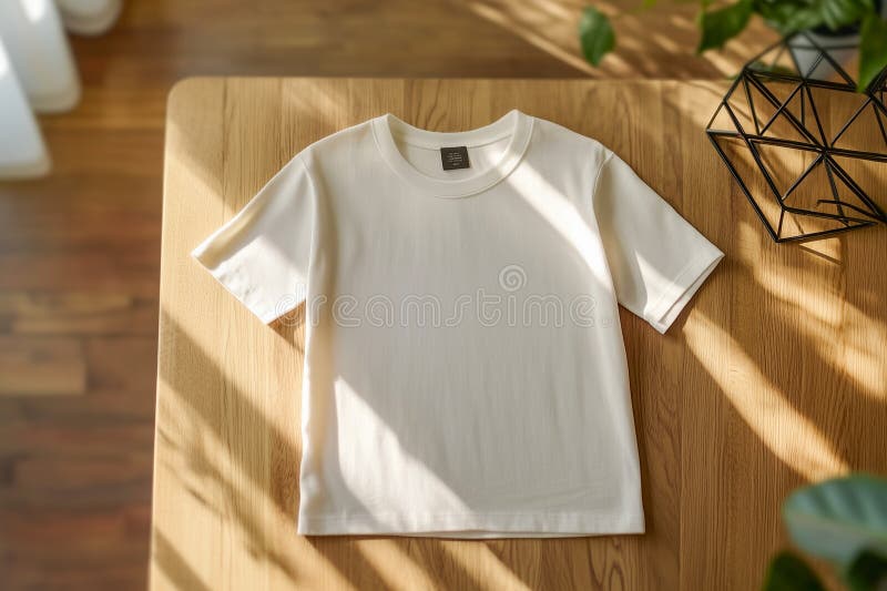A White Empty and Clean T-shirt Stock Illustration - Illustration of ...
