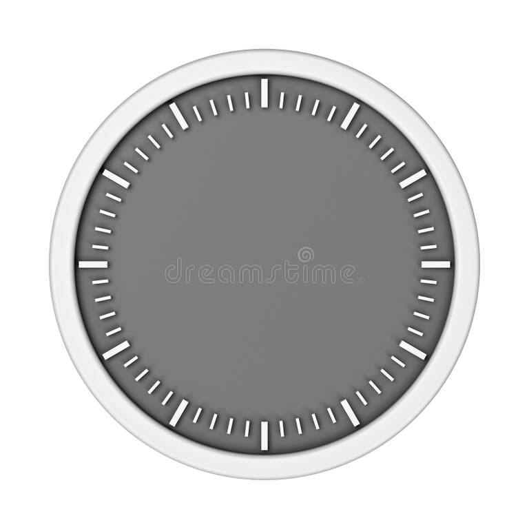 White Empty Clock without Arrows Stock Illustration - Illustration of ...