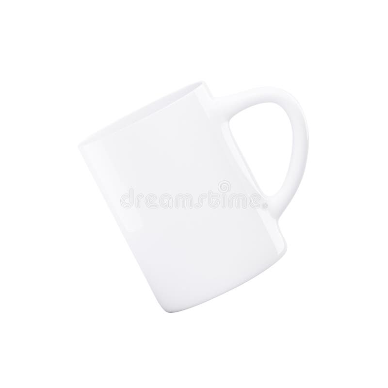 White Empty Coffee Mug Template Isolated on White Background. 3d ...