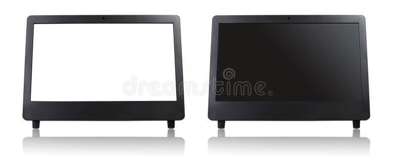 White Empty Computer Screen of Modern Desktop Stock Photo - Image of ...