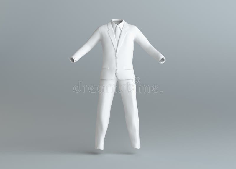 White Empty Elegance Suit without People Stock Illustration ...