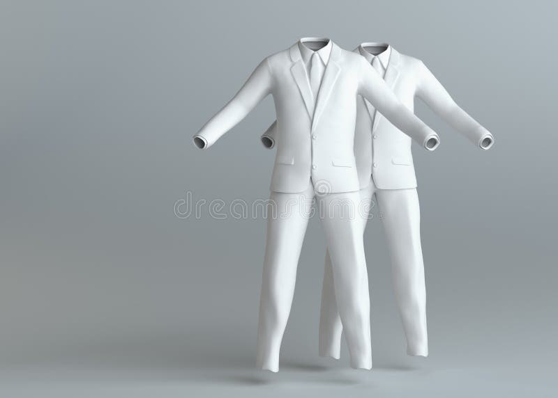 White Empty Elegance Suit without People Stock Illustration ...