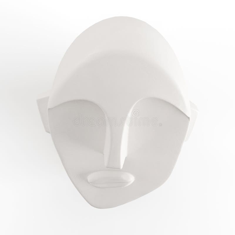An Empty White Mask is Shown from Behind it S Head Stock Image - Image ...
