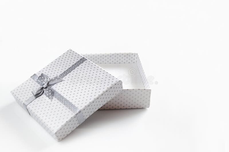 White Empty Gift Box Isolated Top View Stock Photo - Image of greeting ...