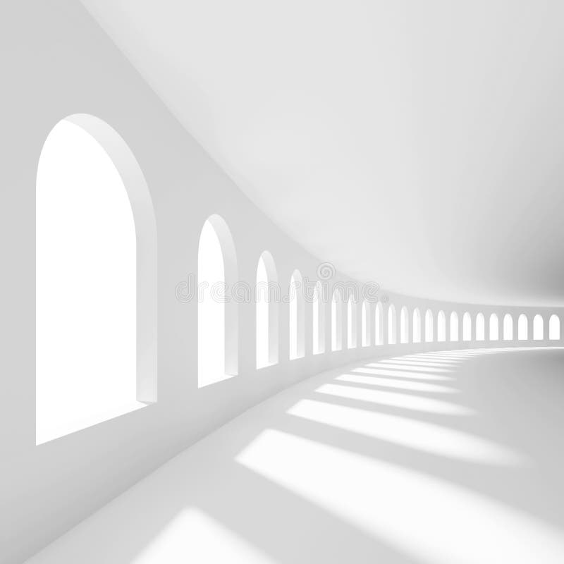 White Empty Hall stock illustration. Illustration of background - 96251195