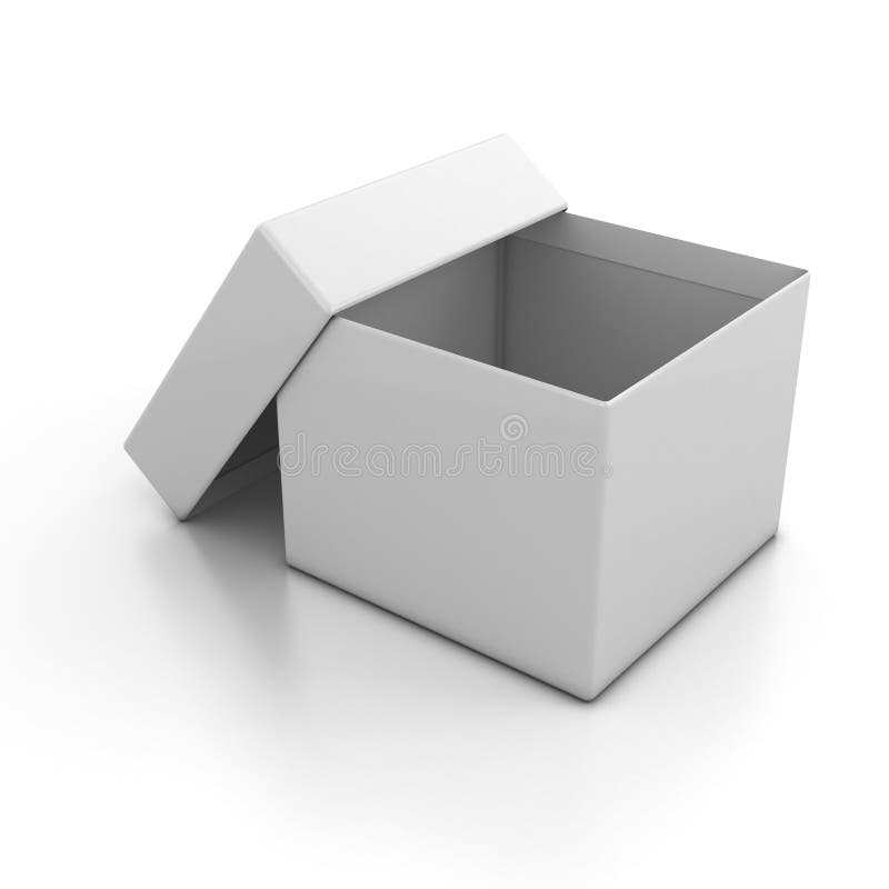Open Empty Cardboard Box 3d Illustration Stock Illustration ...
