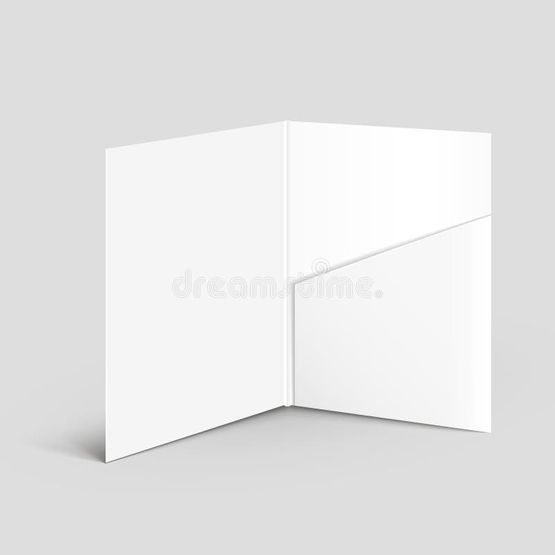 White Empty Open Folder Template Stock Vector - Illustration of paper ...