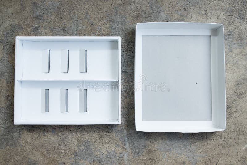 White Empty Packing Cardboard Box Stock Photo - Image of mockup, carry ...