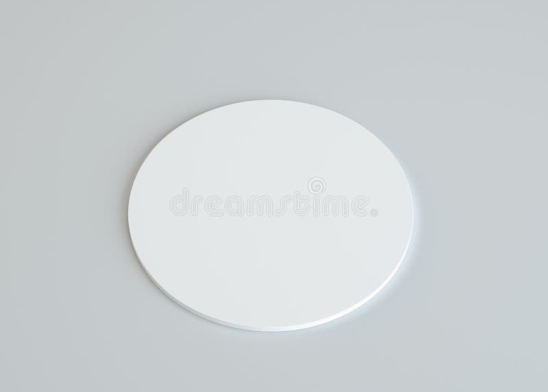 White Empty Paper Disk on Gray Background Stock Illustration ...