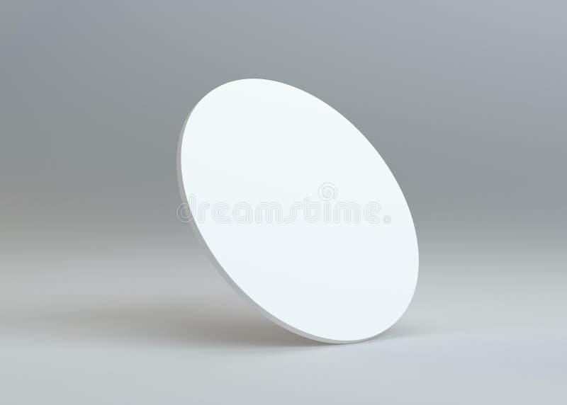 White Empty Paper Disk on Gray Background Stock Illustration ...