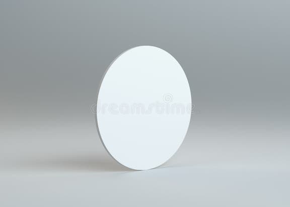 White Empty Paper Disk on Gray Background Stock Illustration ...