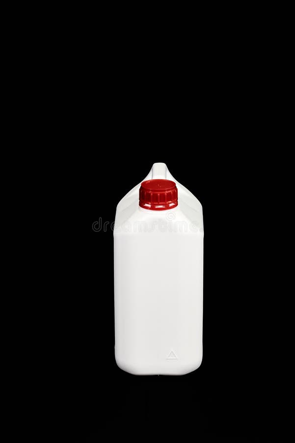 White Empty Plastic Bottle with Red Cap Stock Photo - Image of ...