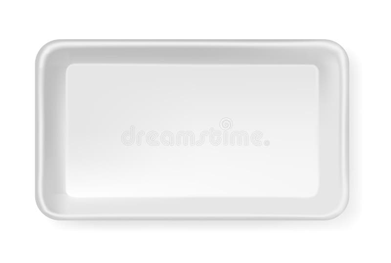 White Empty Plastic Container for Food. Packaging for Meat, Fish and ...