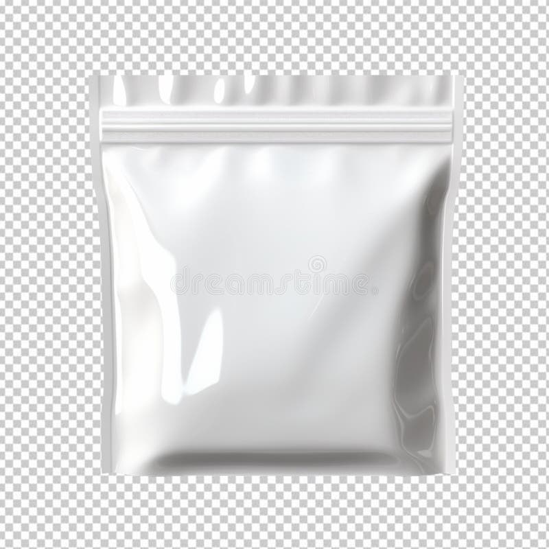 White Empty Plastic Pouch for Baby Food Isolated on Transparent ...