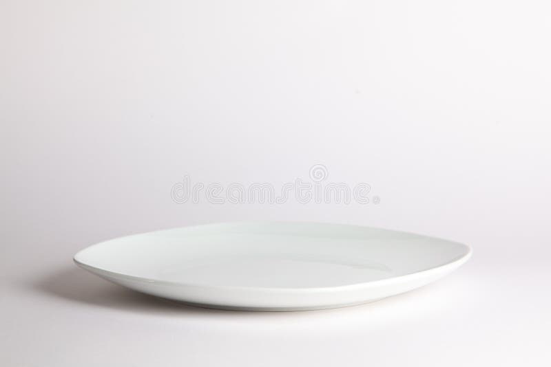 Empty Plate Isolated on White Background Stock Image - Image of dinner ...