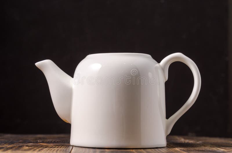 White Empty Porcelain Teapot Stock Photo - Image of traditional ...