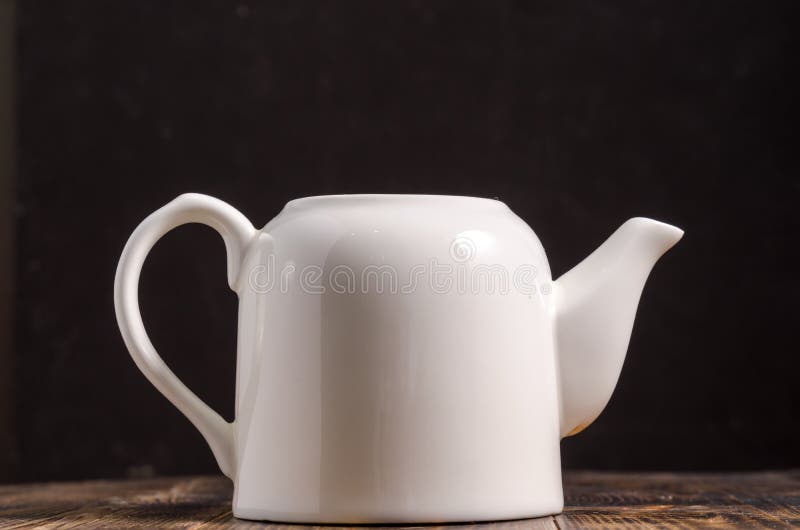 White Empty Porcelain Teapot Stock Photo - Image of teapot, ceramic ...