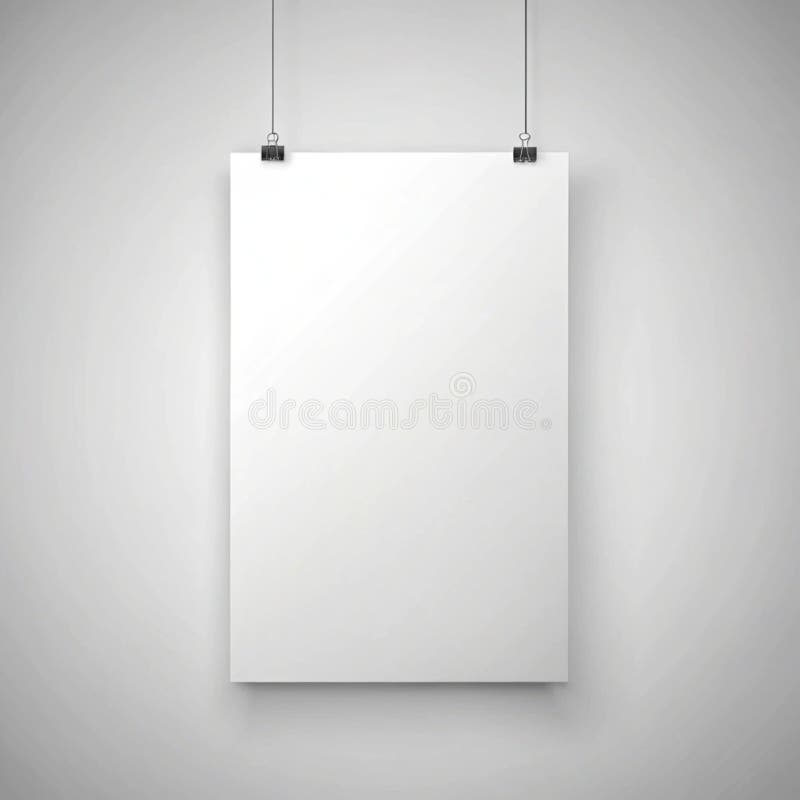White Empty Poster Background Stock Illustration - Illustration of ...