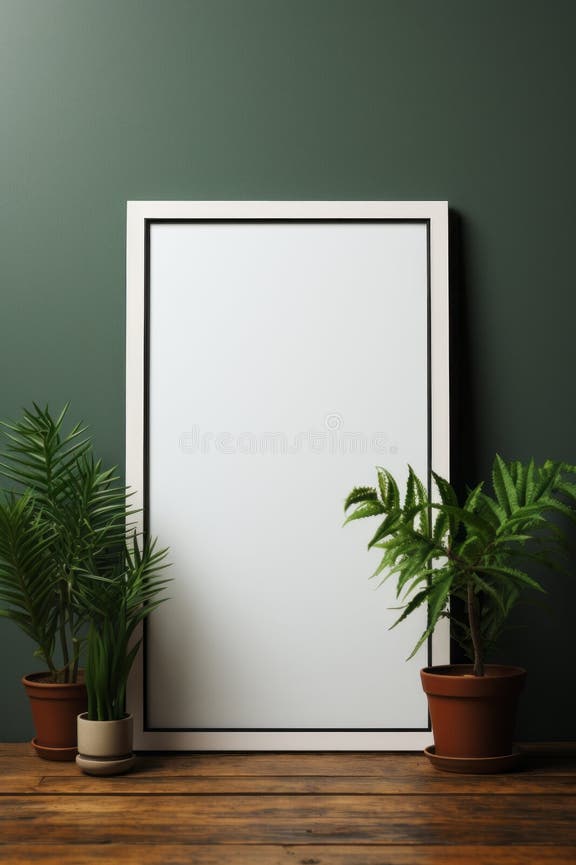 White Empty Poster in the Room Mockup, Created with Generative AI Stock ...