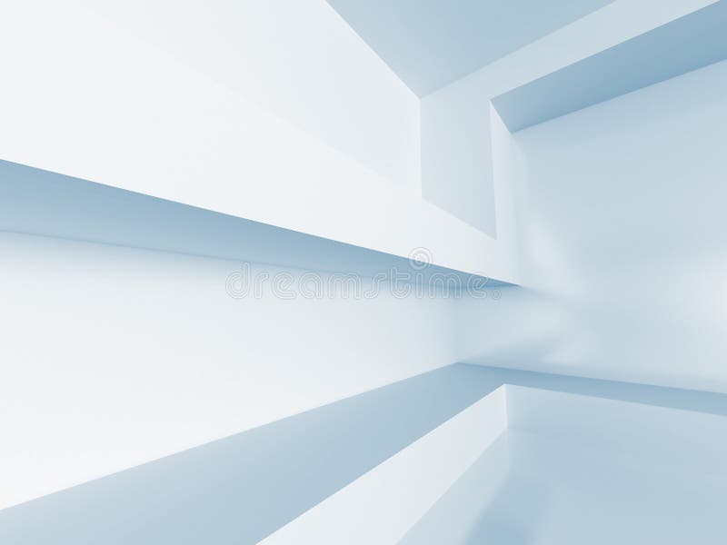 White Empty Room. Abstract Architecture Background Stock Illustration ...