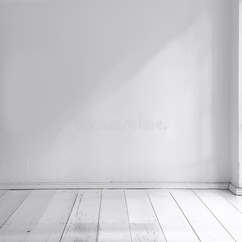 White Empty Room, Mockup Product, White Wall Stock Illustration ...