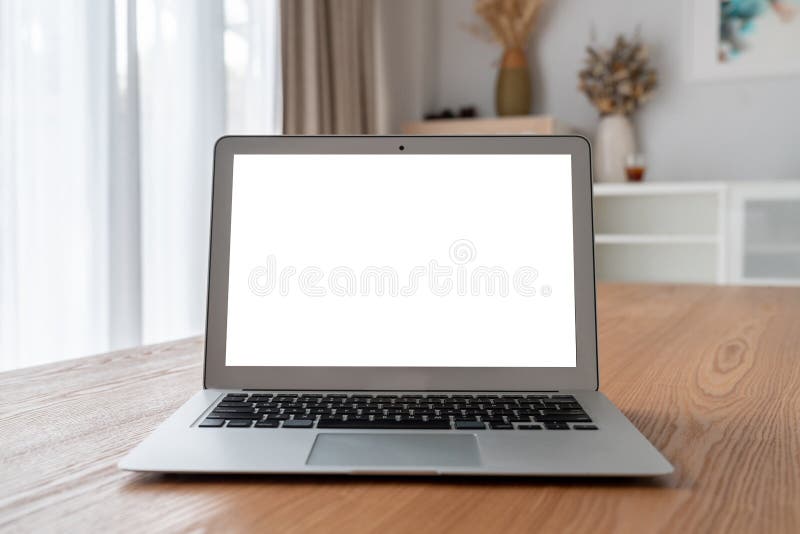 White Empty Screen on Modish Computer for Your Design Mock Up Stock ...