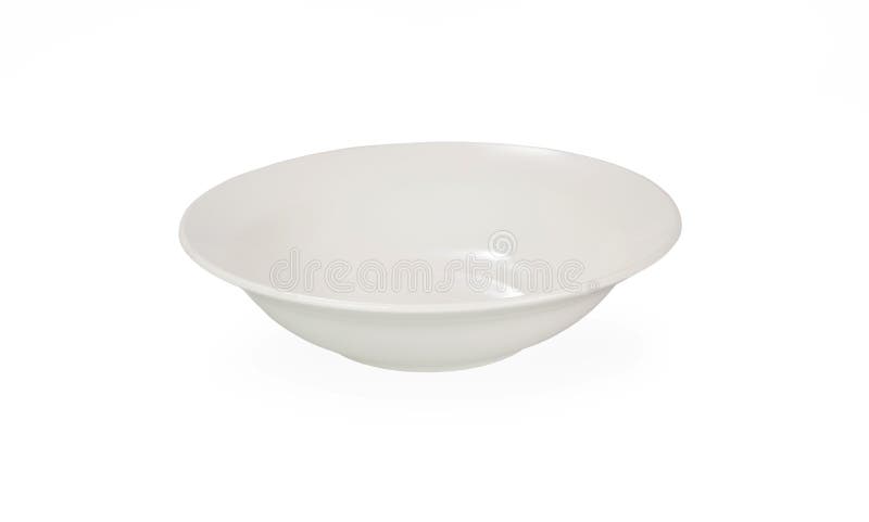 White Empty Soup Plate on White Background Stock Photo - Image of ...