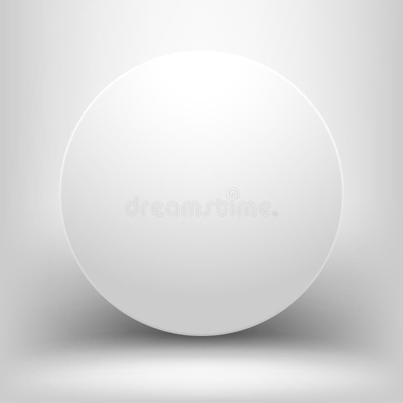 White Empty Sphere with Shadow Stock Vector - Illustration of ...