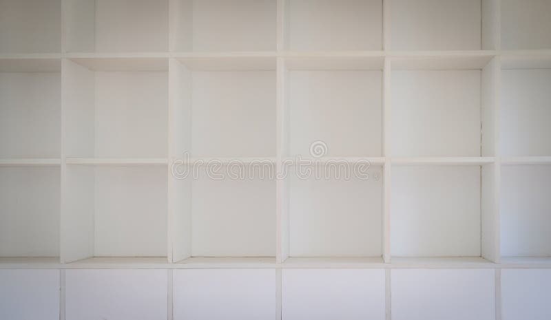 White Empty Store Shelf Shelves Bookcase Bookshelf Cabinet Stock Image ...