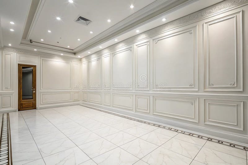 White Empty Studio Room Interior Design with White Walls and Floor ...