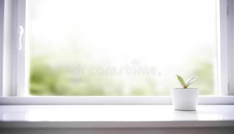 White Empty Table with Modern Living Room in the Morning. Generative AI ...