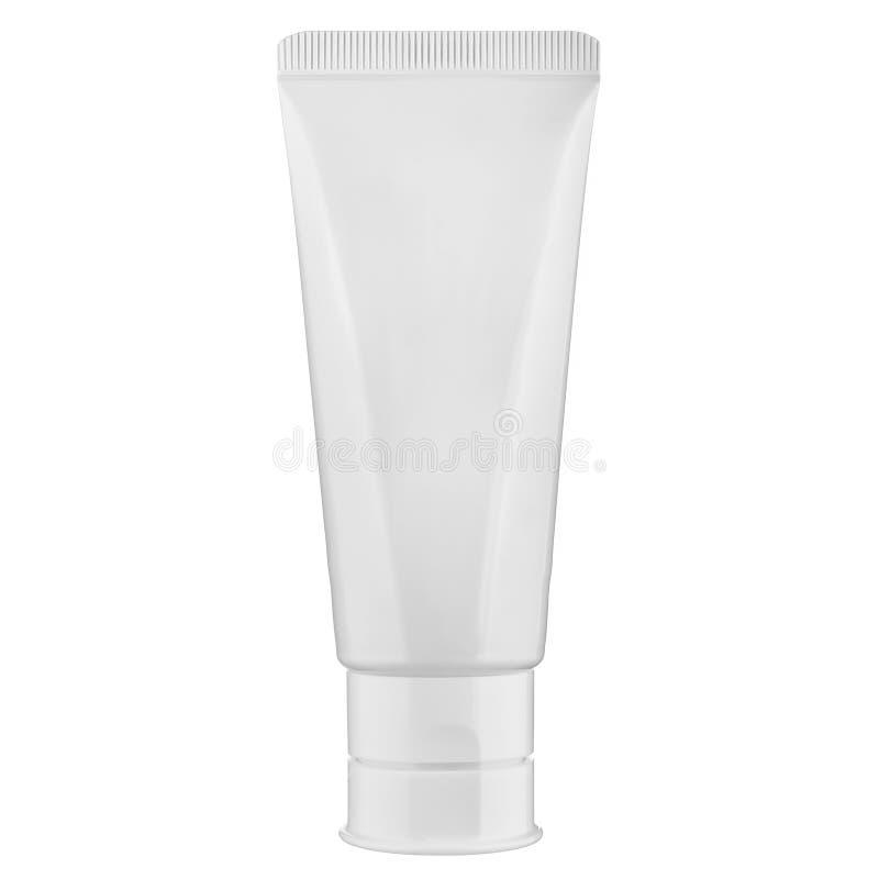White Empty Tube for Toothpaste or Cream, Plastic without Label Stock ...