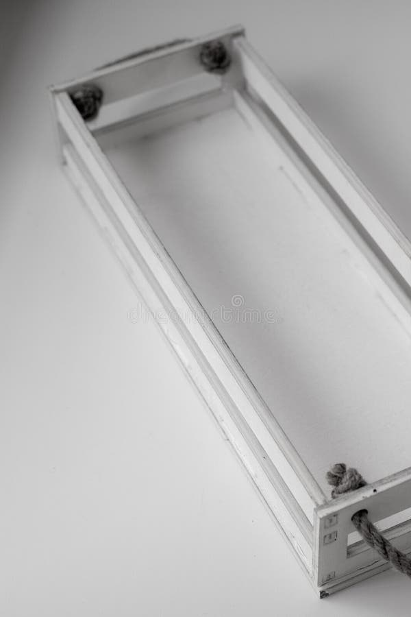 White Empty Wooden Box on a White Background. Box of Colors Stock Image ...