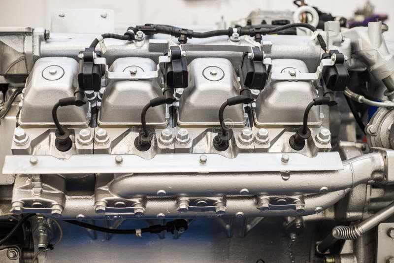 White Engine Part, Insustrial Machine. Brend New Stock Photo - Image of ...