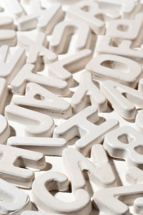 White english letters stock photo. Image of close, english - 258535660