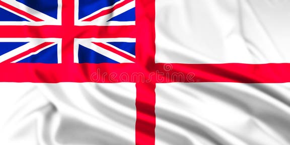 The White Ensign Flag Rippled Stock Illustration - Illustration of ...