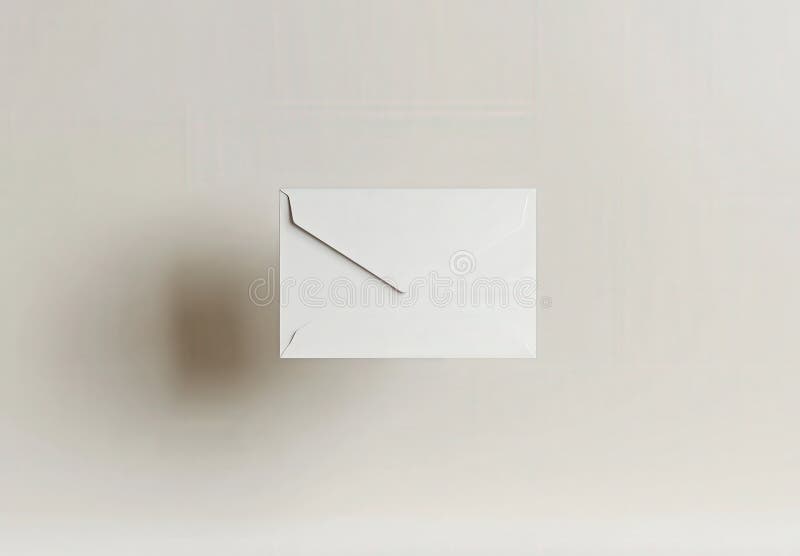 White Envelope Gracefully Floating Air Above Gray Surface Stock Photos ...