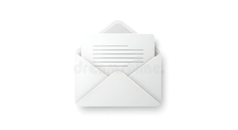 White Envelope Icon stock illustration. Illustration of generated ...