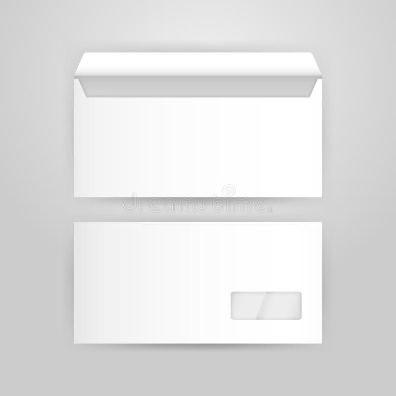 White Envelope Mockup Template Stock Vector - Illustration of document ...