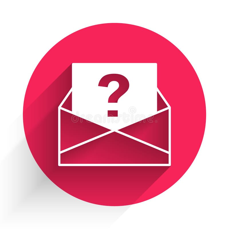 Envelope with Question Mark Icon Isolated. Letter with Question Mark ...